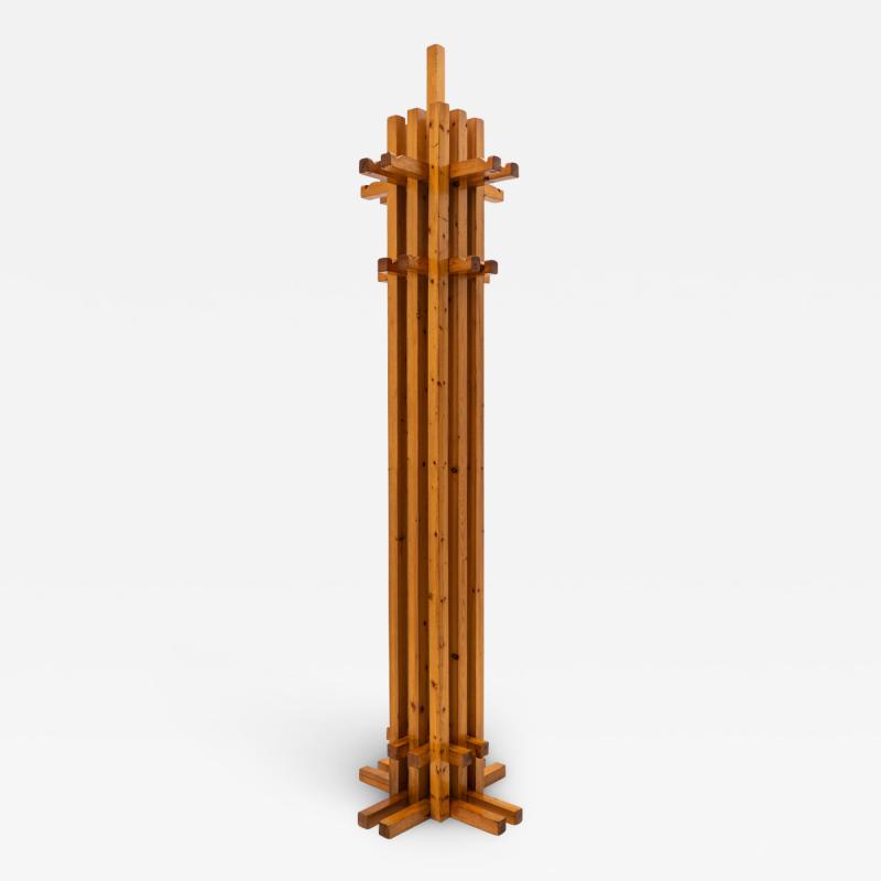 Mid Century Modern Wooden Totem Coat Rack