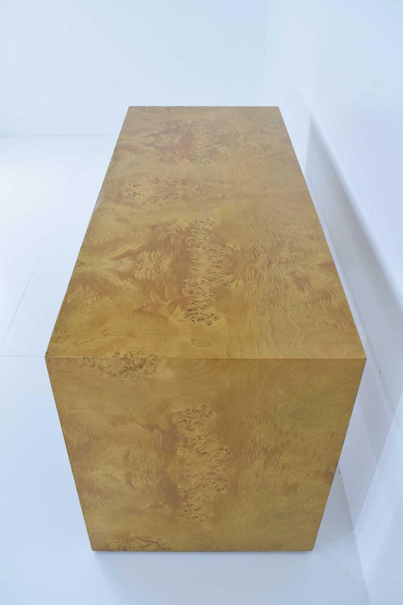 Milo Baughman - Milo Baughman Burl Wood Desk