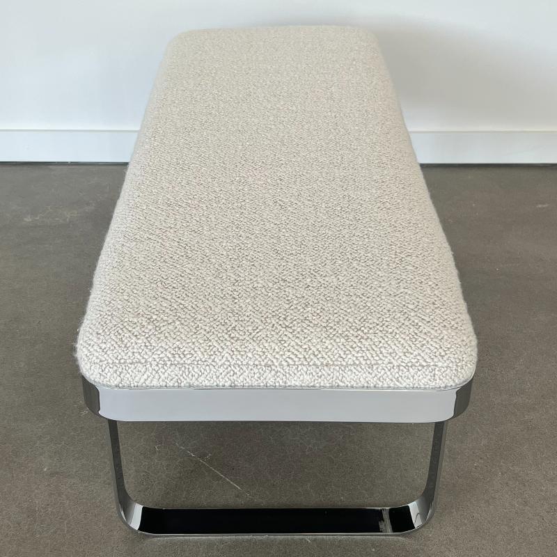Milo Baughman - Milo Baughman Style Chrome Bench by Tri-Mark in Pierre ...
