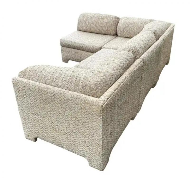 Milo Baughman - Small Scale Mid Century Modern Boxy Modular Parsons ...