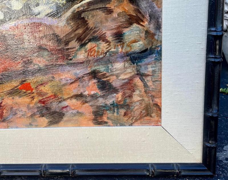 Modern Original Andrea Tana Interior Expressionist Oil Painting