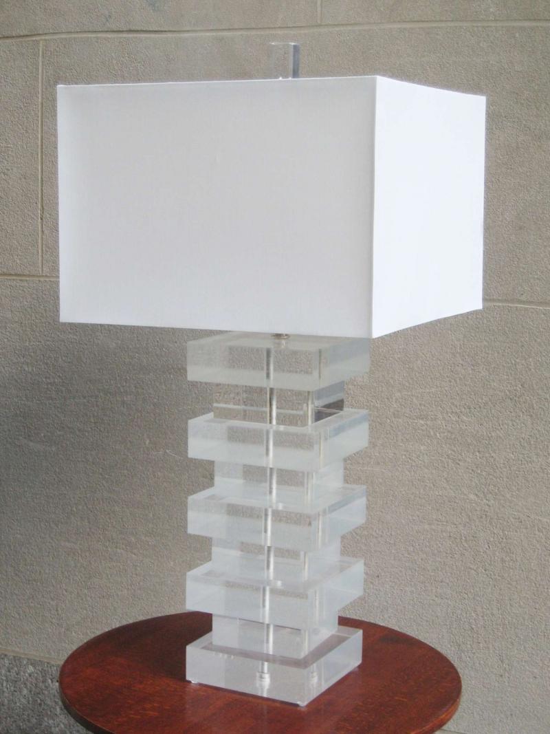 Modernist Lucite Table Lamp