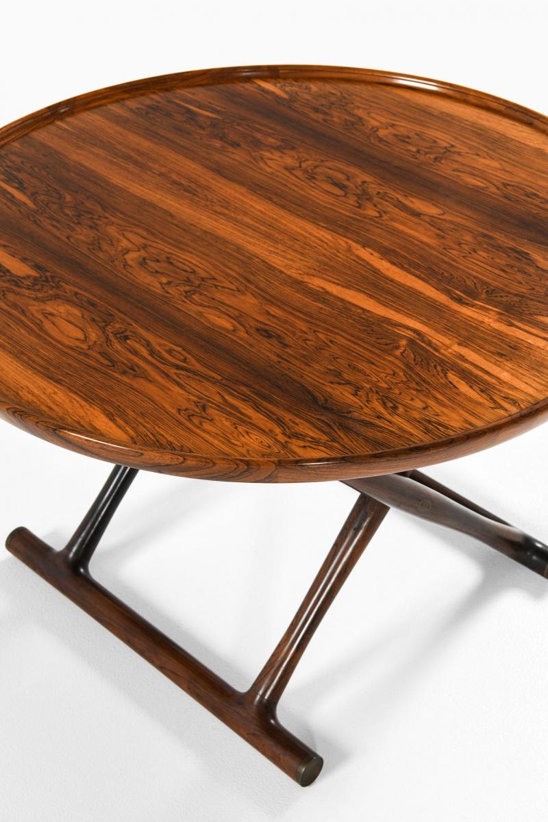 Mogens Lassen - 'Egyptian Table' in Rosewood and Brass by Mogens Lassen ...