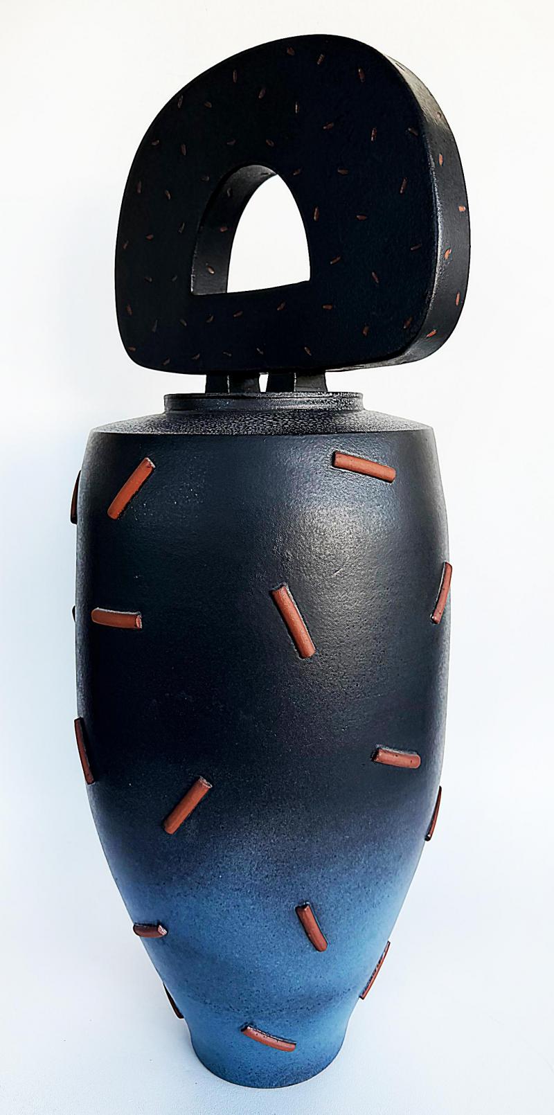 Mosuo Ojima - Mosuo Ojima Monumental 1980s Postmodern Pottery Urn