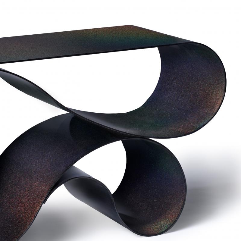 Neal Aronowitz - Whorl Console In Iridescent Black Aluminum