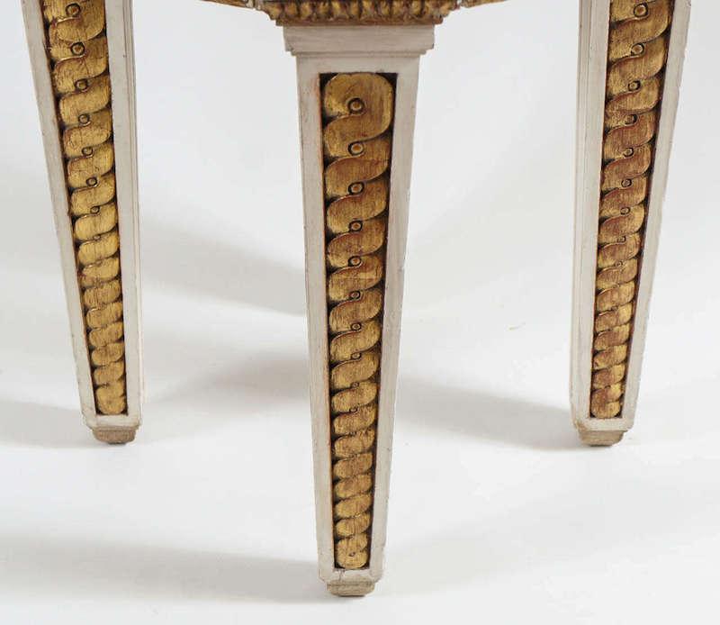 Neoclassical Parcel-Gilt and Painted Gueridon Table