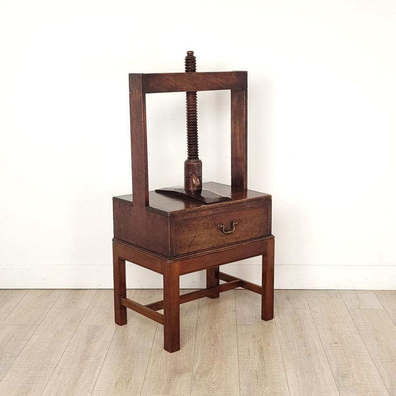 Oak Linen Press over One Drawer on Later Stand, 18th Century England ...