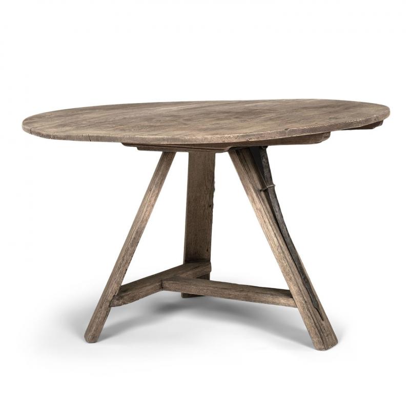 Oak Round Dutch Tilt Top Table