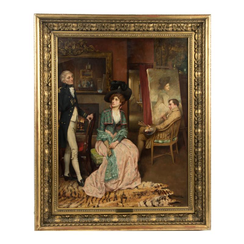 Oil Painting by William Arthur Breakspeare Depicting Nelson & Lady Emma ...