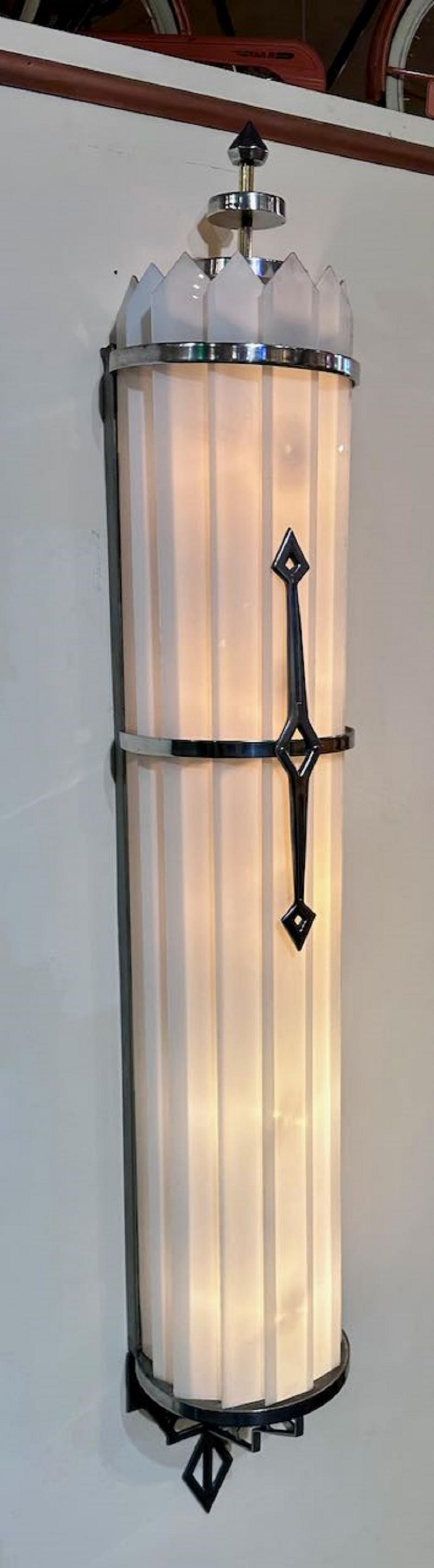 Original Art Deco Movie Theater Sconces Rare
