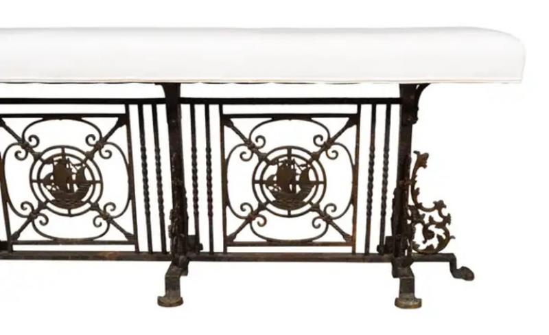 Oscar Bach Wrought Iron Bench