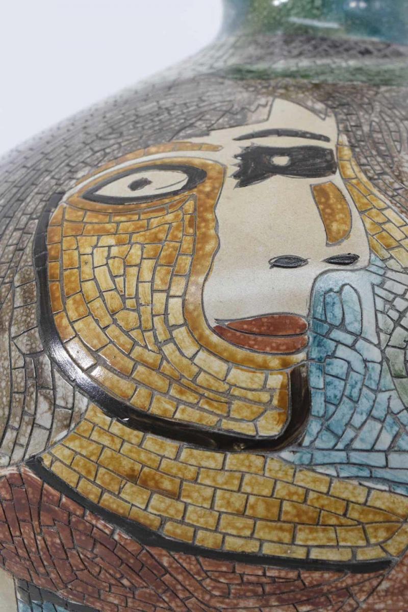 Pablo Picasso - Large Pablo Picasso Mosaic Ceramic Vase