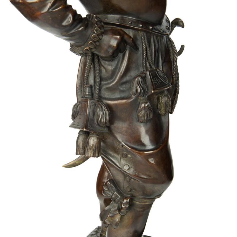 Paiir of bronze standing figures of Spanish explorer & Conquistador