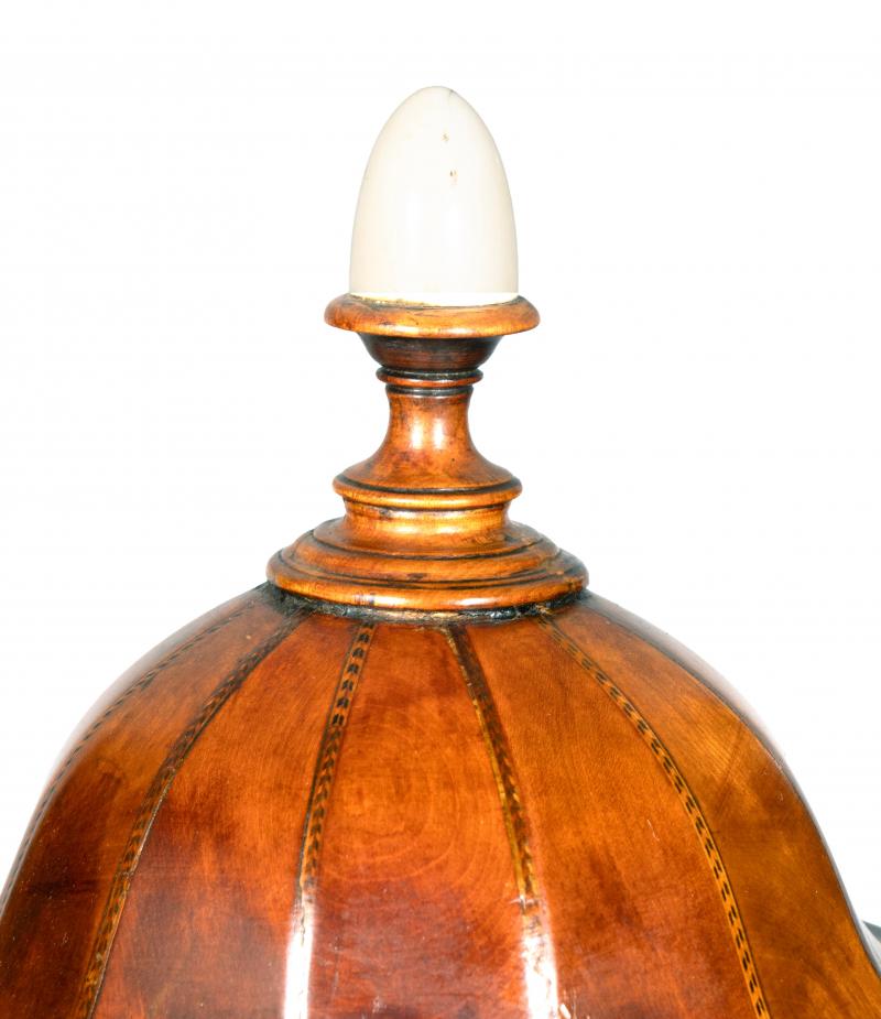 Pair Of Regency Satinwood Urn Form Knife Boxes