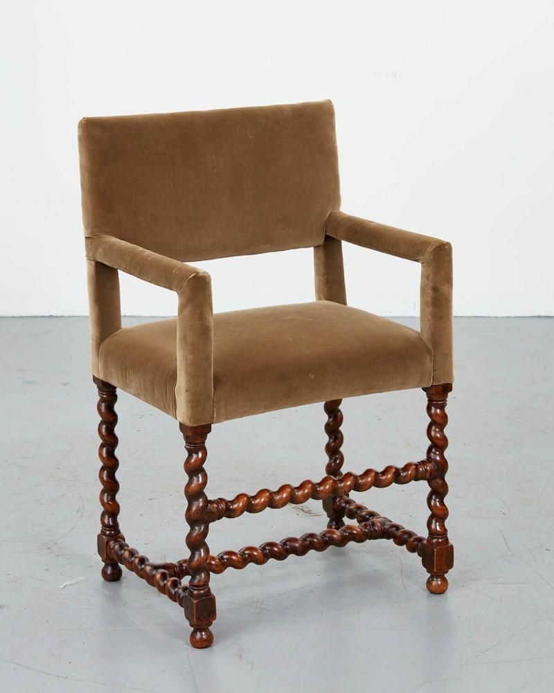 Pair of Baroque Barley Twist Armchairs