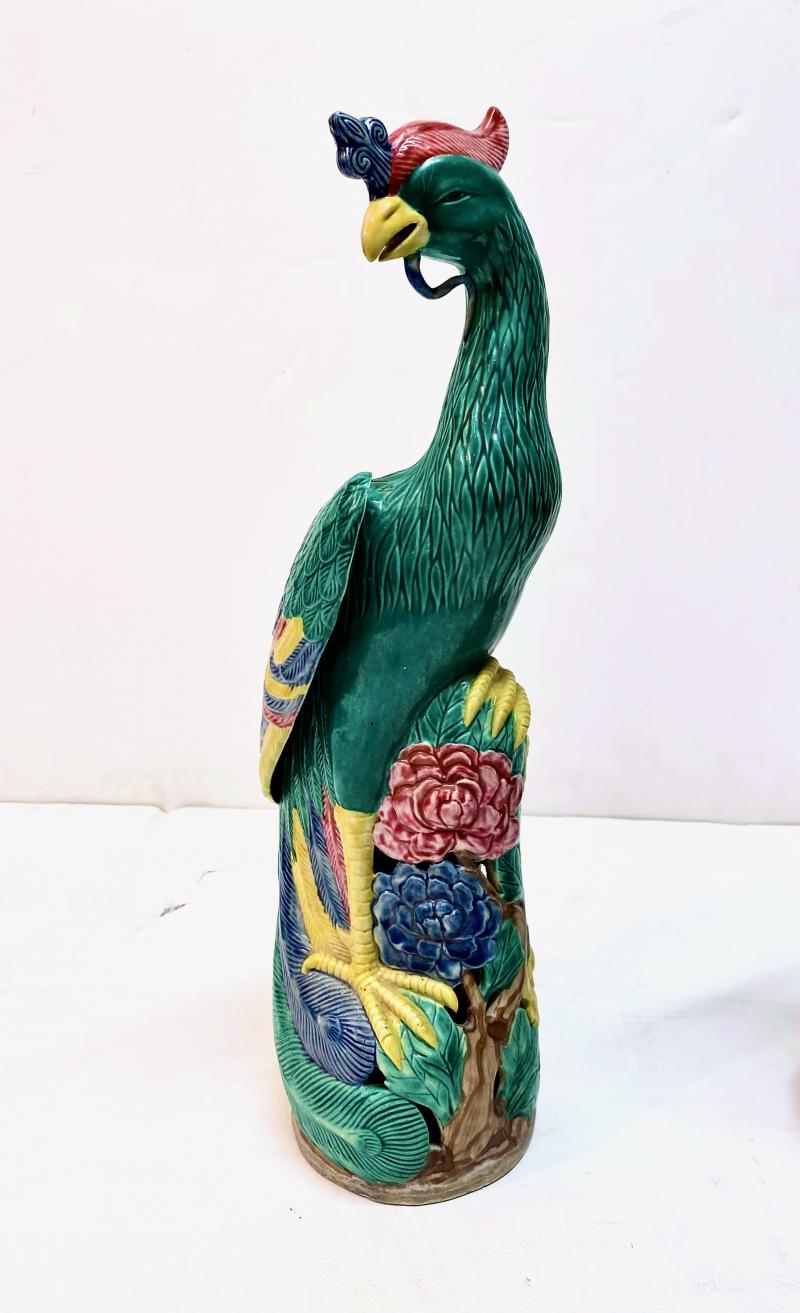 Pair of Chinese Porcelain Phoenix (Ho-Ho) Birds