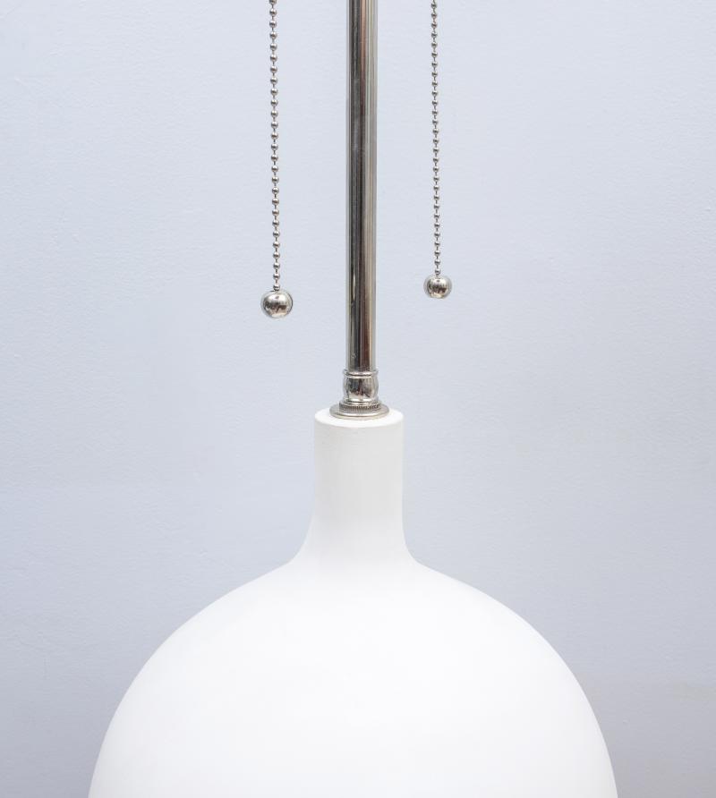 Pair of Custom Plaster Delphine Lamps