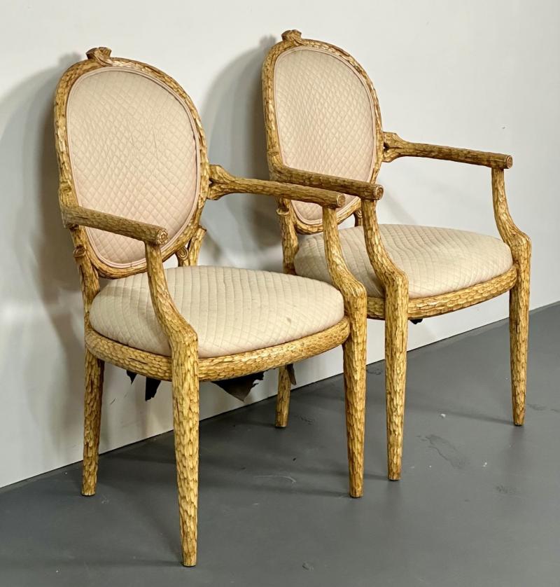 Pair of Modern American Designer Arm / Accent Chairs, Branch Design