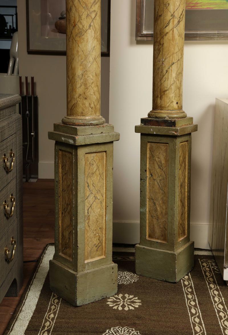Pair of Painted Columns