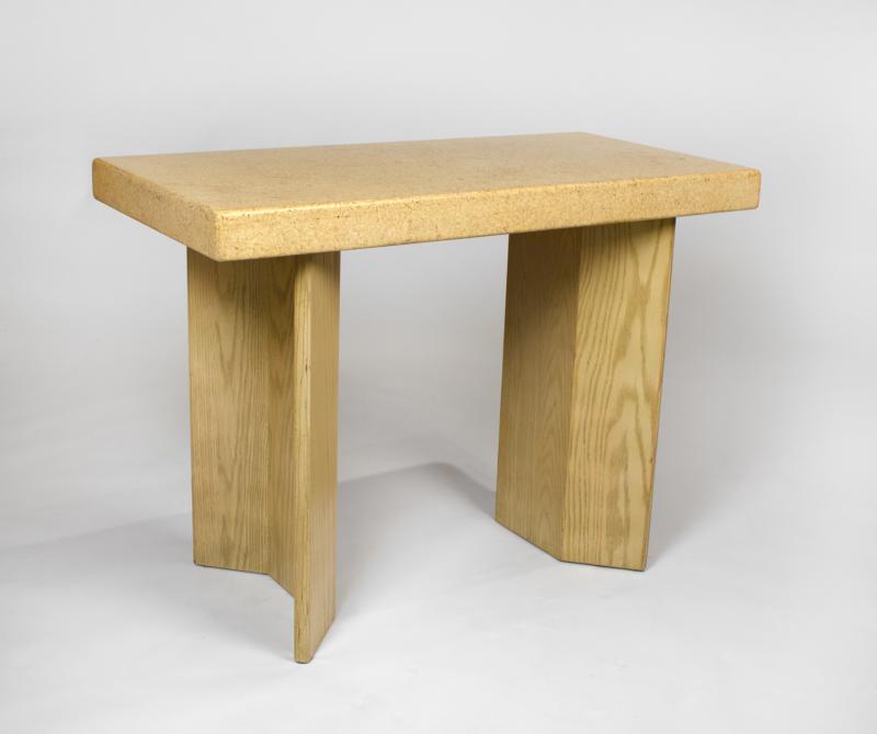 Paul Frankl - 1950s Paul Frankl Bleached Oak & Cork Console Table for ...