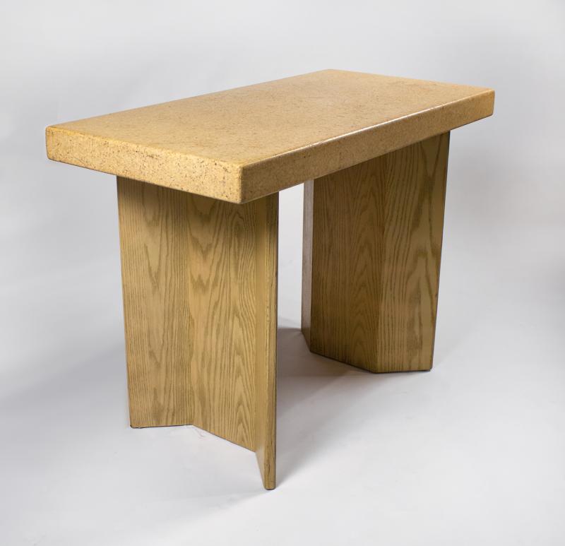 Paul Frankl - 1950s Paul Frankl Bleached Oak & Cork Console Table for ...