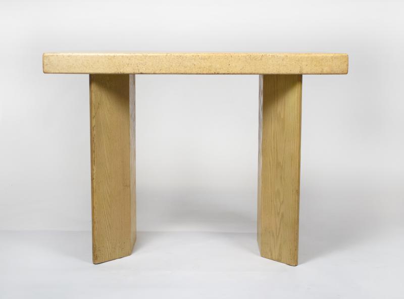 Paul Frankl - 1950s Paul Frankl Bleached Oak & Cork Console Table for ...