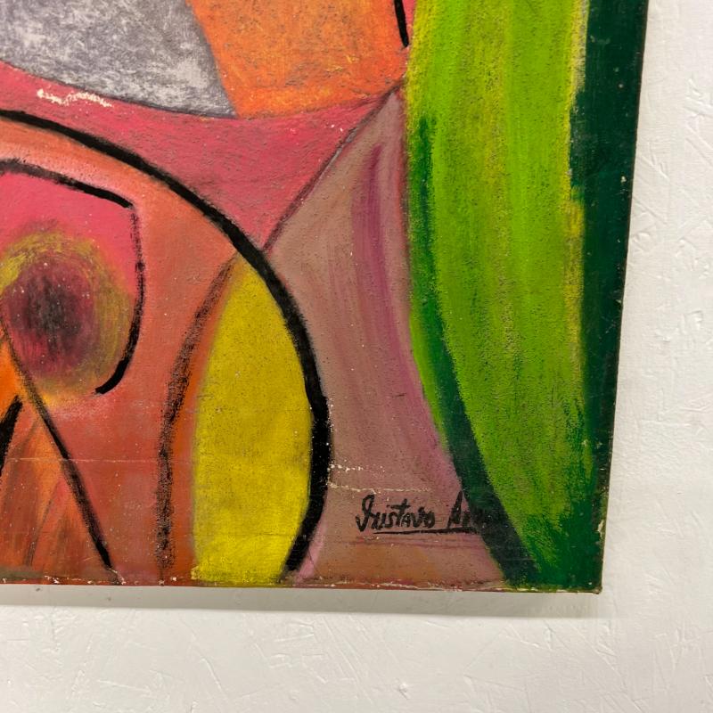 Pedro Coronel - 1960s Art Style Pedro Coronel Abstract Oil Painting Gustavo
