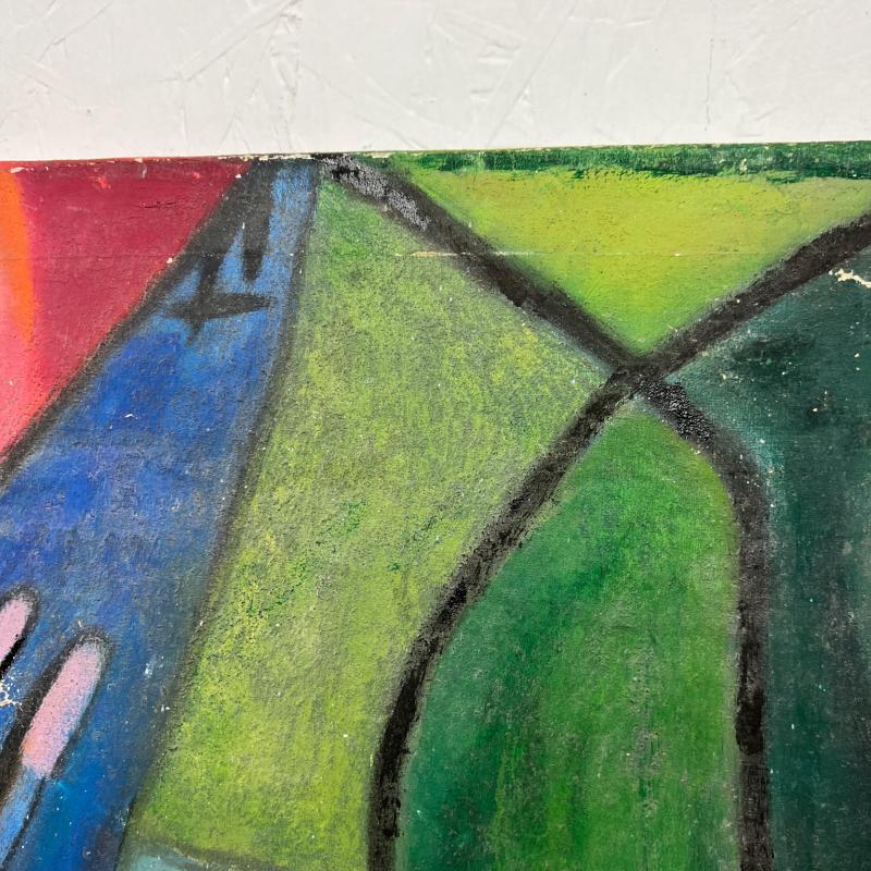 Pedro Coronel - 1960s Art Style Pedro Coronel Abstract Oil Painting Gustavo