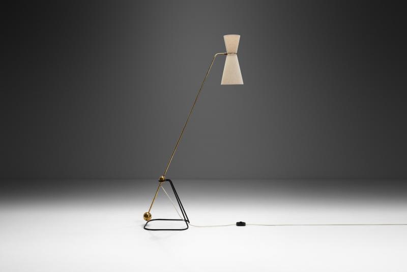 Pierre Guariche - Pierre Guariche Model "G2" Swinging Floor Lamp ...