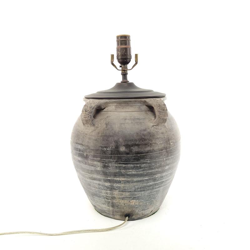 Possibly Ancient Chinese Pottery Jar Lamp