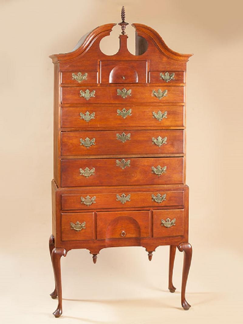 QUEEN ANNE BONNET TOP HIGHBOY