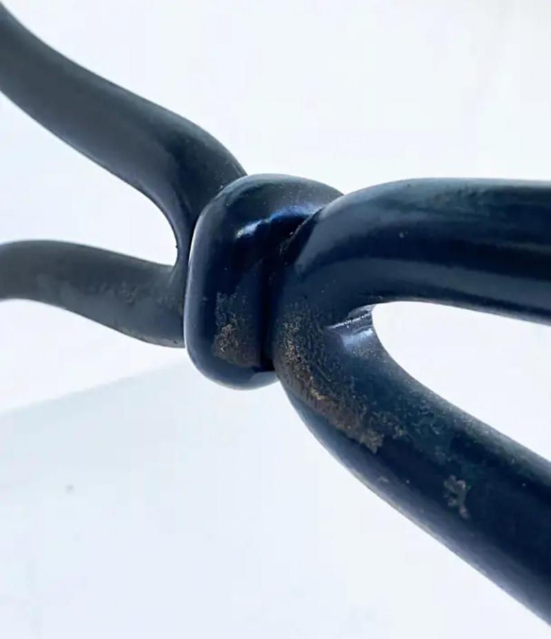 Race-Track Oval Powder-Coated Wrought Iron Dining Table with Thick ...