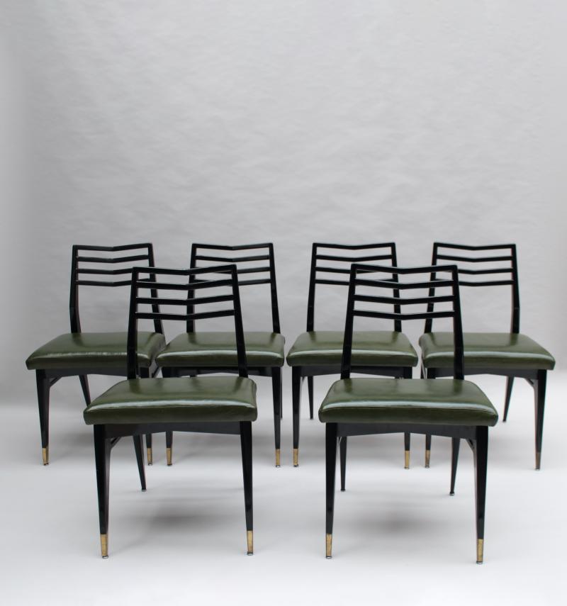 Raphael Raffel - Set of 6 Fine French 1950s Dining Chairs by Raphael