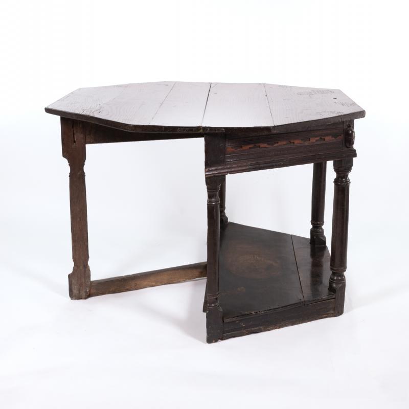 Rare 17th Century Oak Credence Table, English Circa 1650.