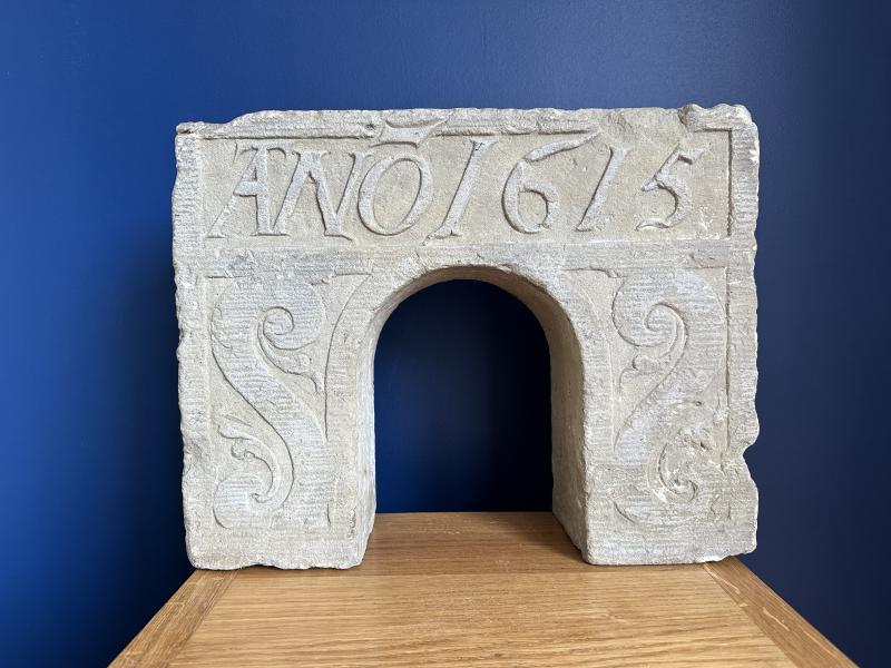 Rare Architactural Arch Fragment, Dated 1615