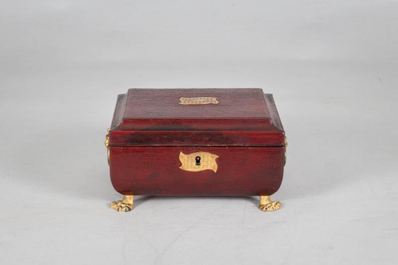 Regency Red Morocco Leather Sewing Box