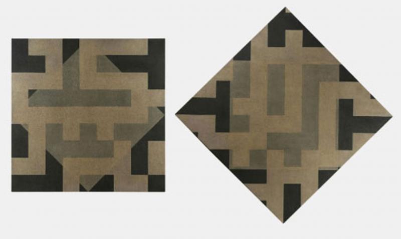 Robert Ackerman - Large Diptych by Robert Ackerman, Prospector, 1987