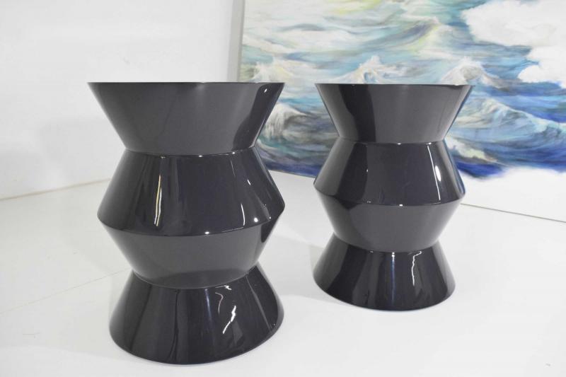 Rodolfo Dordoni - Minotti Cesar Style Side Table in Dark Gray Lacquer ...