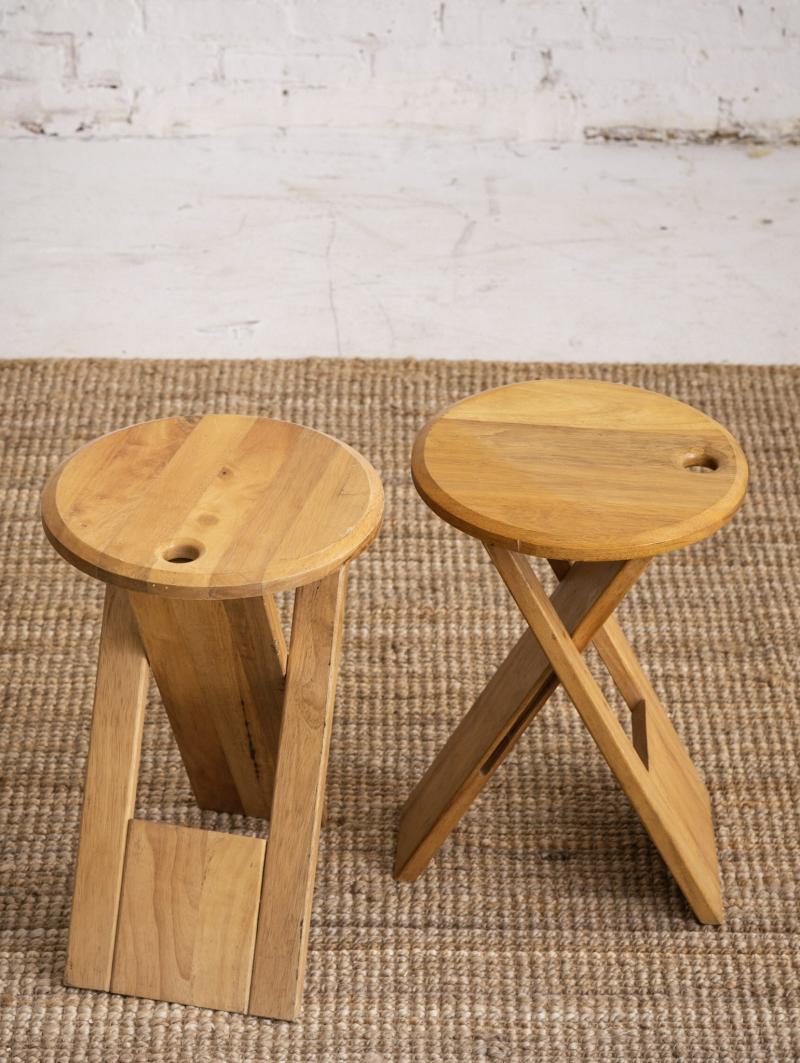 Roger Tallon - Roger Tallon Ts Folding Stools - a Pair