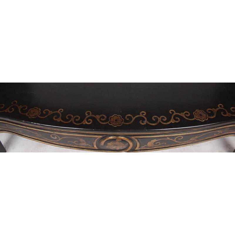 Gregorius Pineo Black & Gold Chinoiserie Decorated Coffee Table