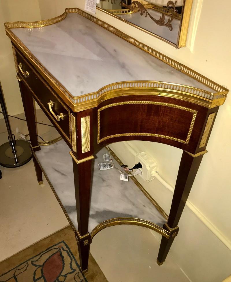 Russian Neoclassical Style Console/Server or Commode with Marble Top