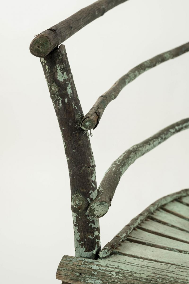 Rustic Twig and Bentwood Rocking Chair