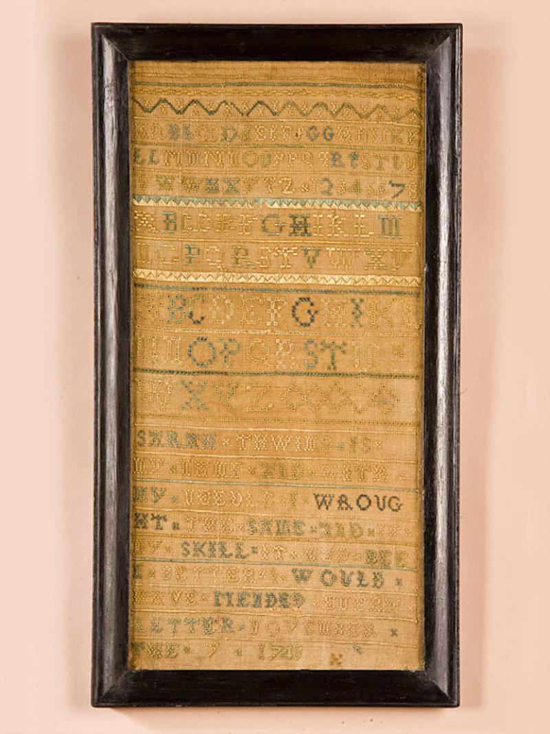 SARAH THWING - EARLY SAMPLER BY SARAH THWING (1737 – 1753)