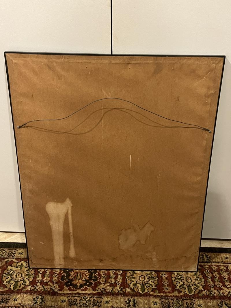 SIGNED RISQUE PEN AND INK DRAWING OF OLD WORLD FAMILY