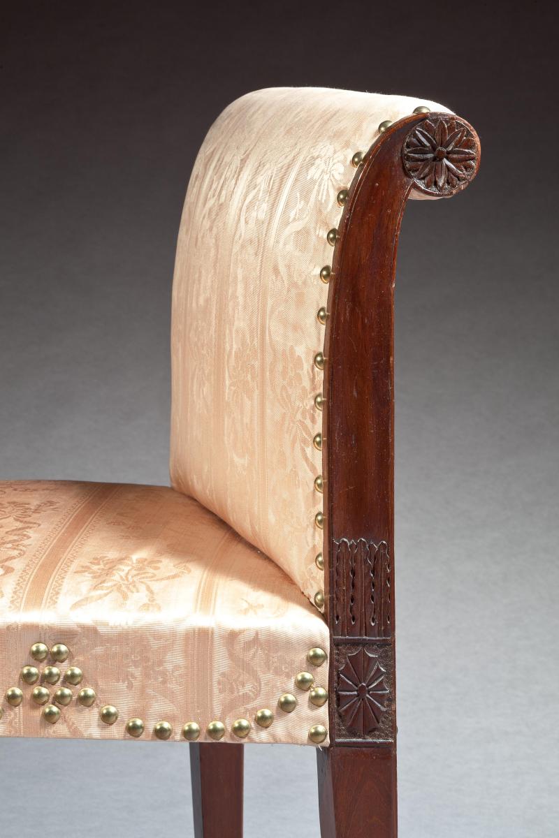 Samuel McIntire - Federal Hepplewhite Upholstered Window Seat