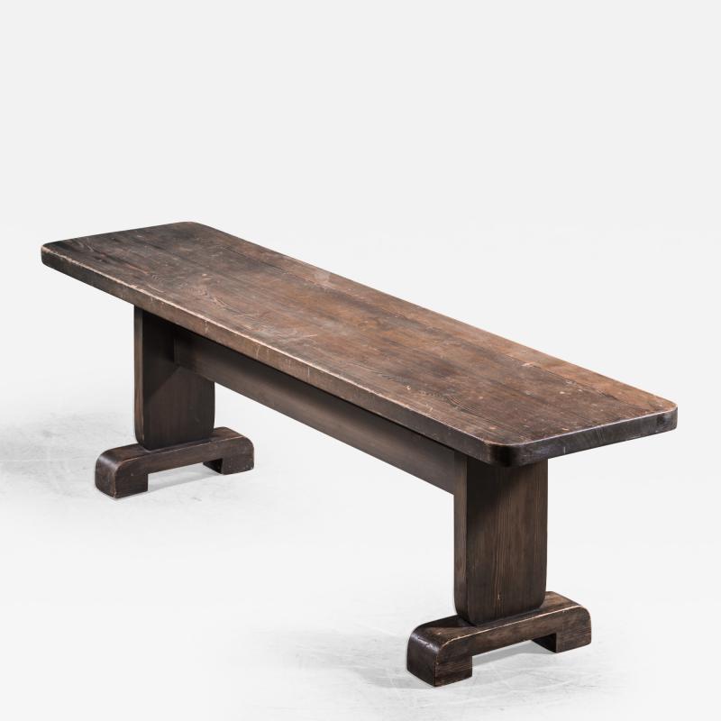 Scandinavian Modern pine bench