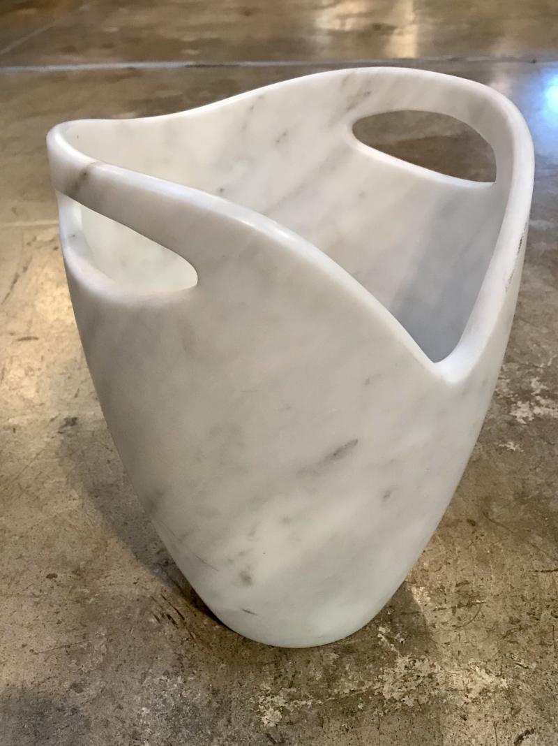 Sculptural Ice Bucket in Carrara Marble, Italy