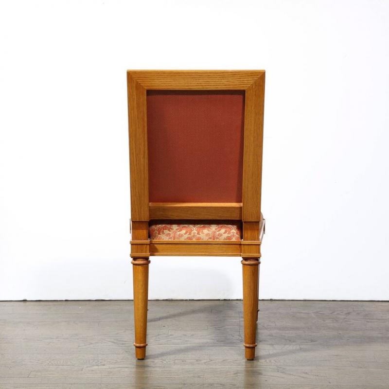 Set of 10 Art Deco Director Style Dining Chairs in Hand-rubbed Oak