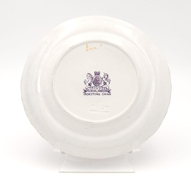 Set of Nine Ashworth Ironstone Plates, England circa 1870