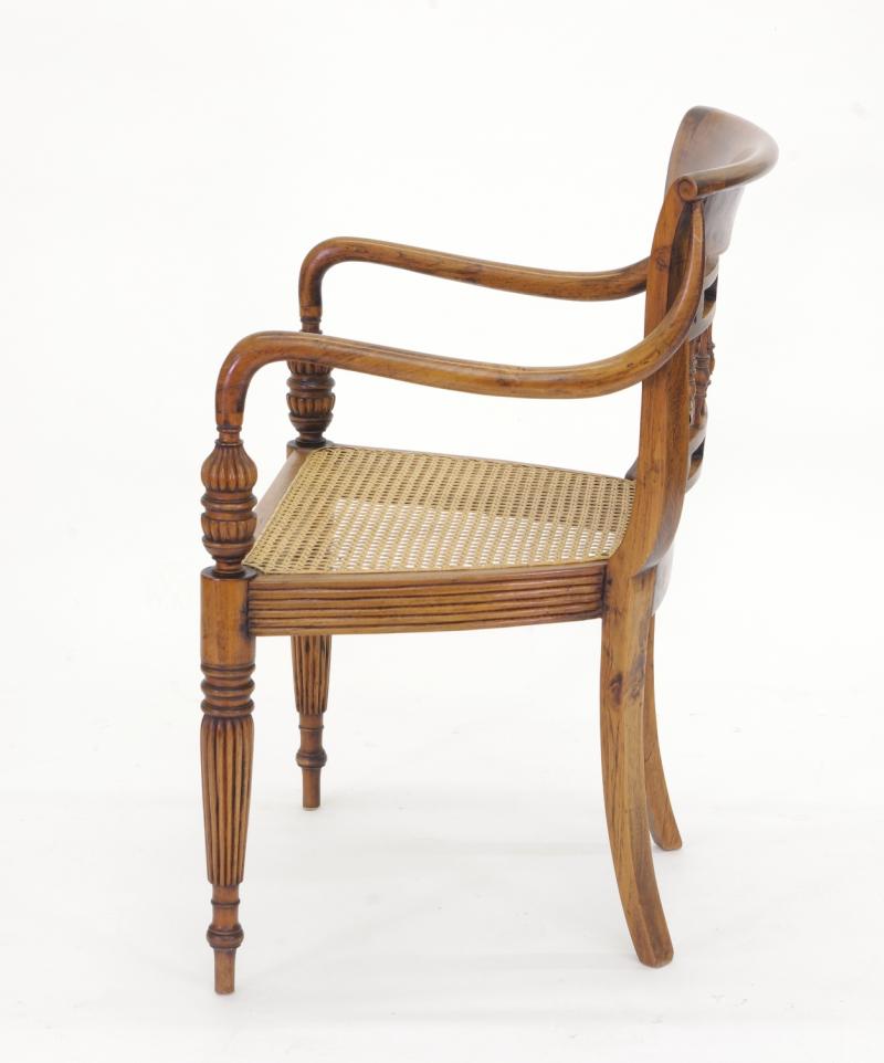Set of Six British Colonial Dining Chairs, 1830